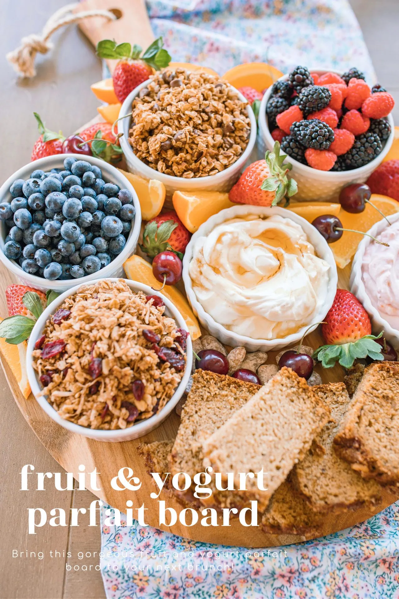 Fruit and Yogurt Parfait Board Healthy Brunch Idea - Kitchenloose